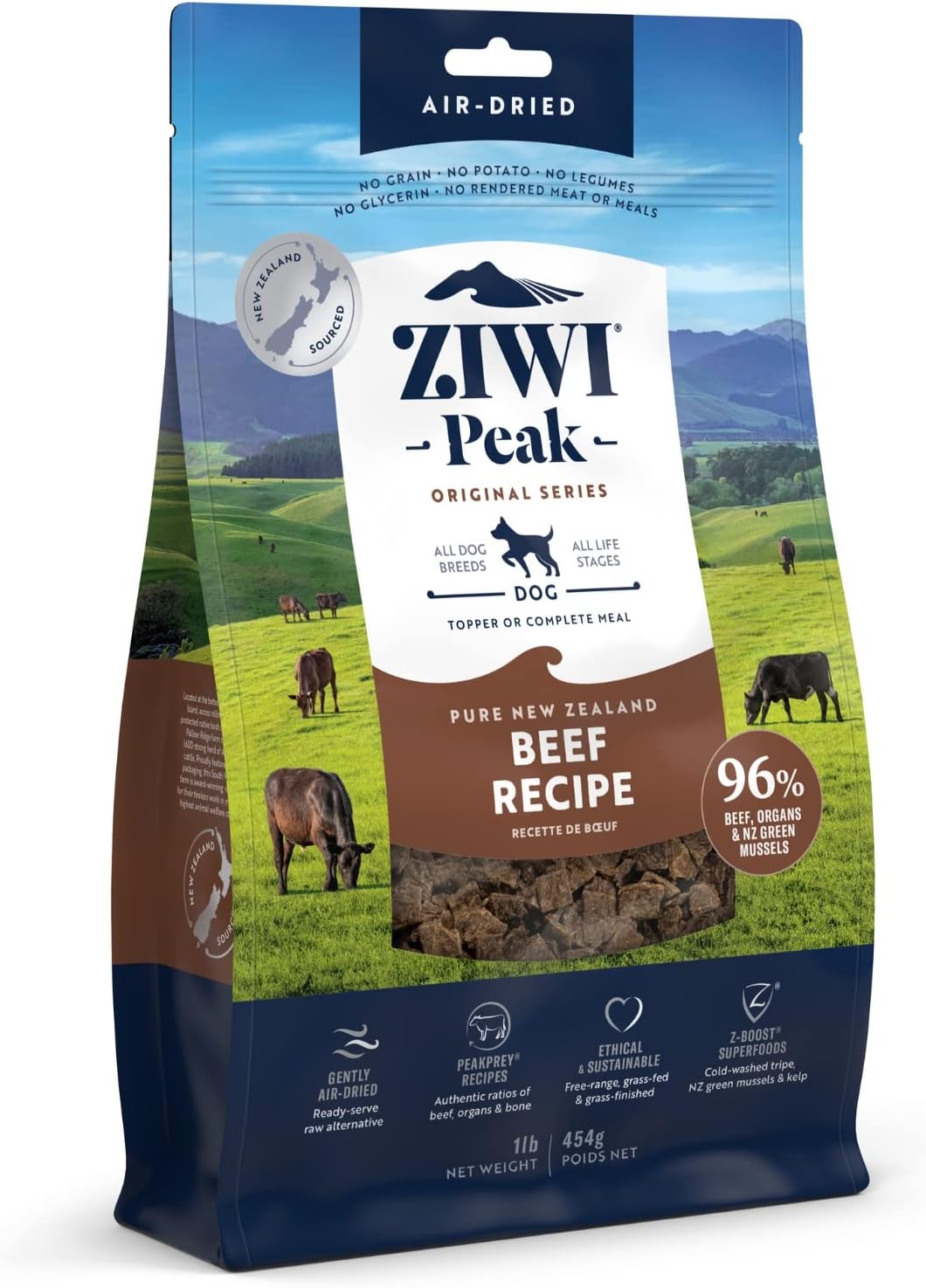ZIWI Peak Air-Dried Dog Food - Natural, High Protein, Grain Free, Limited Ingredient, Mackerel ...