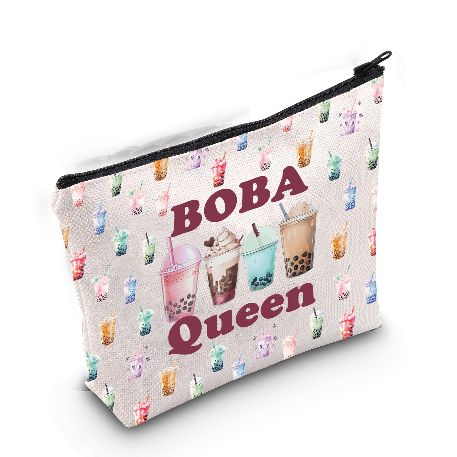 Snapklik.com : Boba Tea Makeup Bag - Boba Queen - Bubble Tea Gift ...