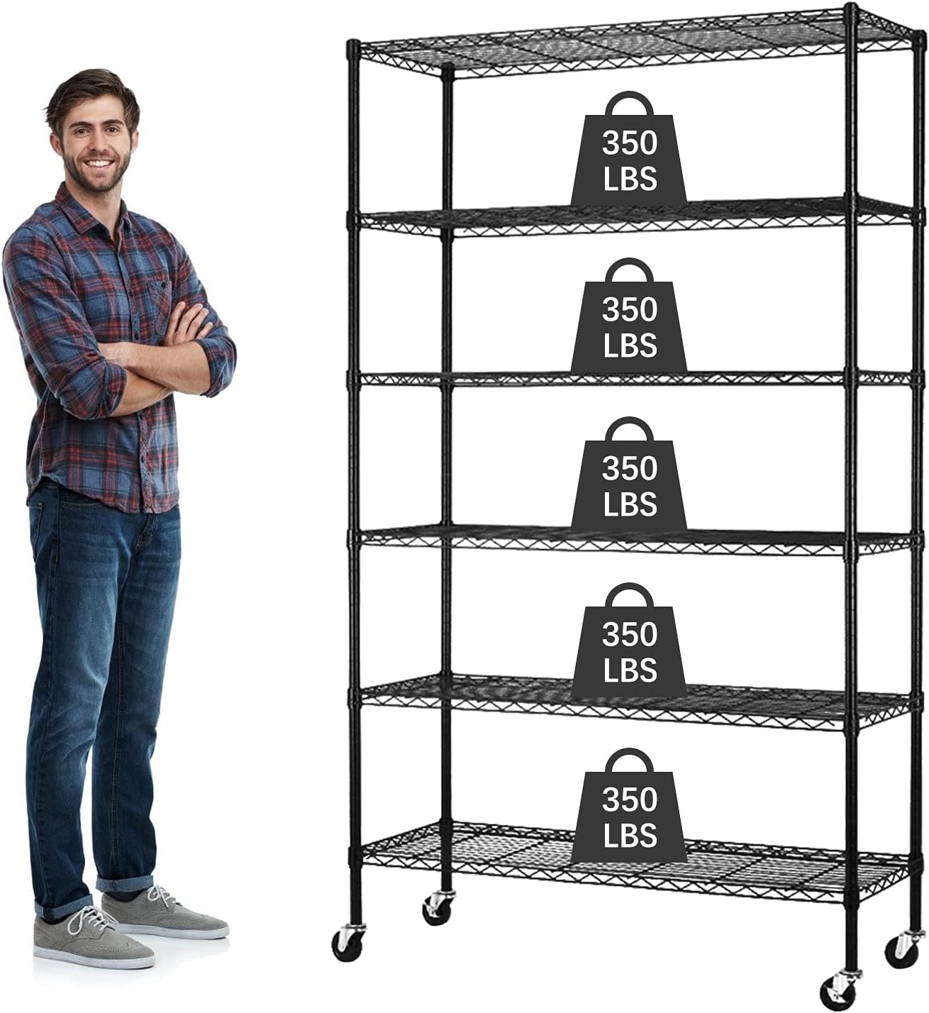 Amazon.com: Jurbnlp 3-Tier Multipurpose Folding Shelf Storage Shelves ...