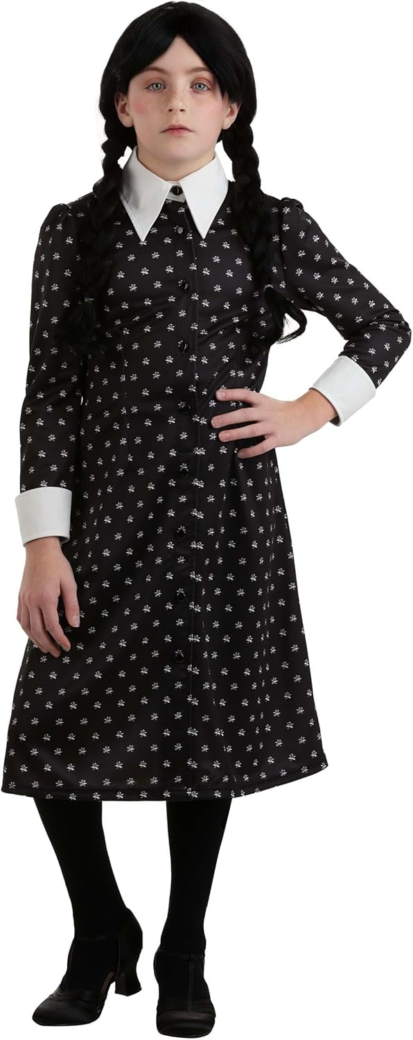 Amazon.com: Kids Wednesday Addams Polka Dot Costume for Girls ...