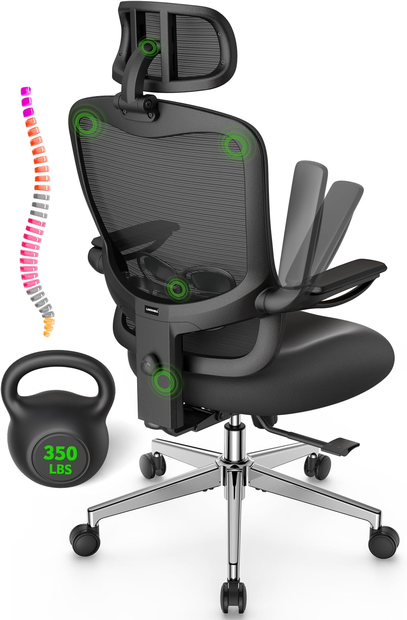 Amazon.com: Ergonomic Office Chair Big and Tall - 350LBS Capacity, 6'5 ...