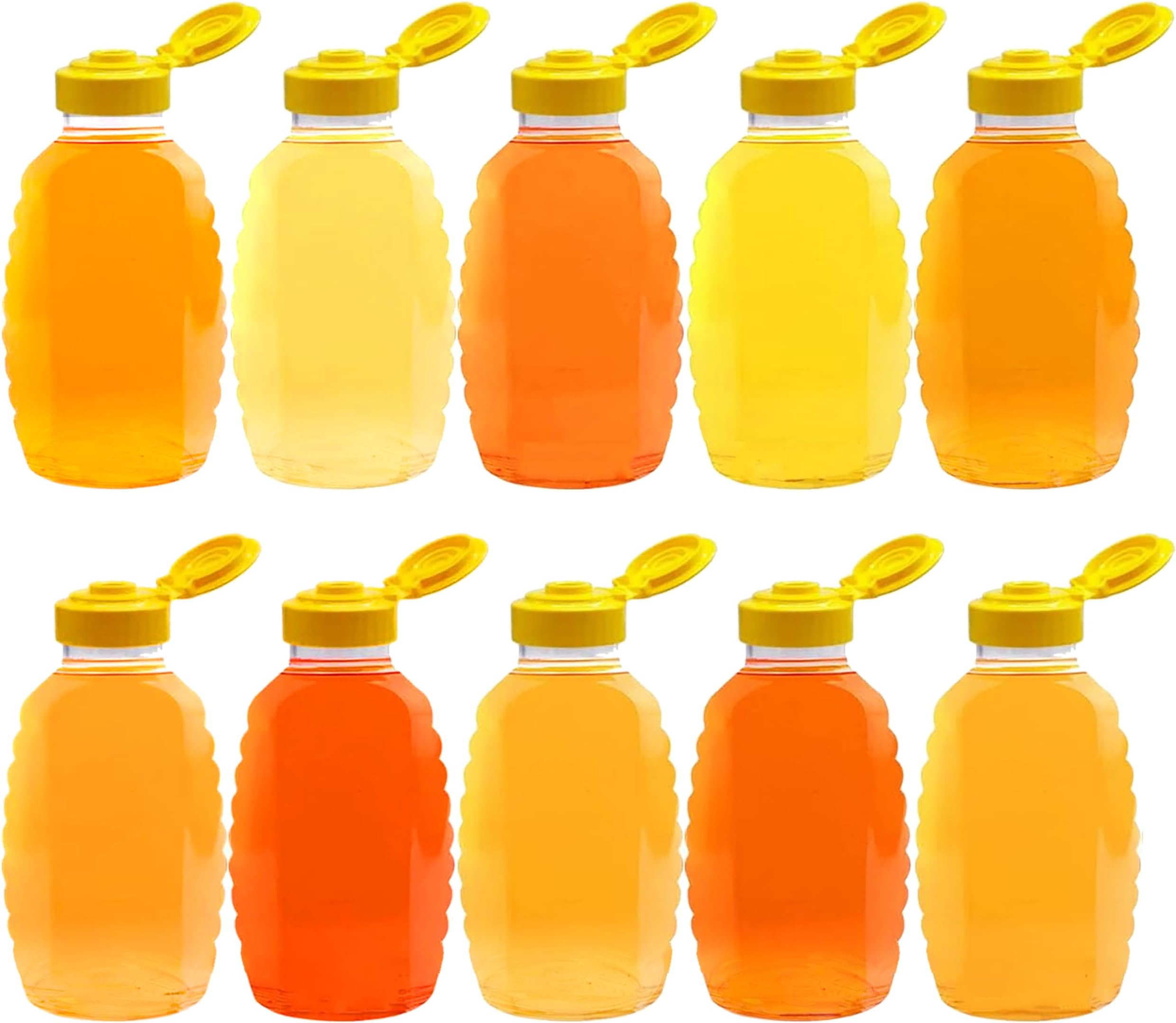 Amazon.com: Nosiny 72 Pack 8 oz 12 oz 18 oz Honey Bottles Clear Plastic ...