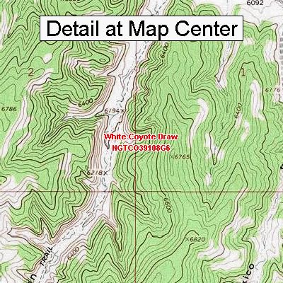 Amazon.com: USGS Topographic Quadrangle Map - White Coyote Draw ...