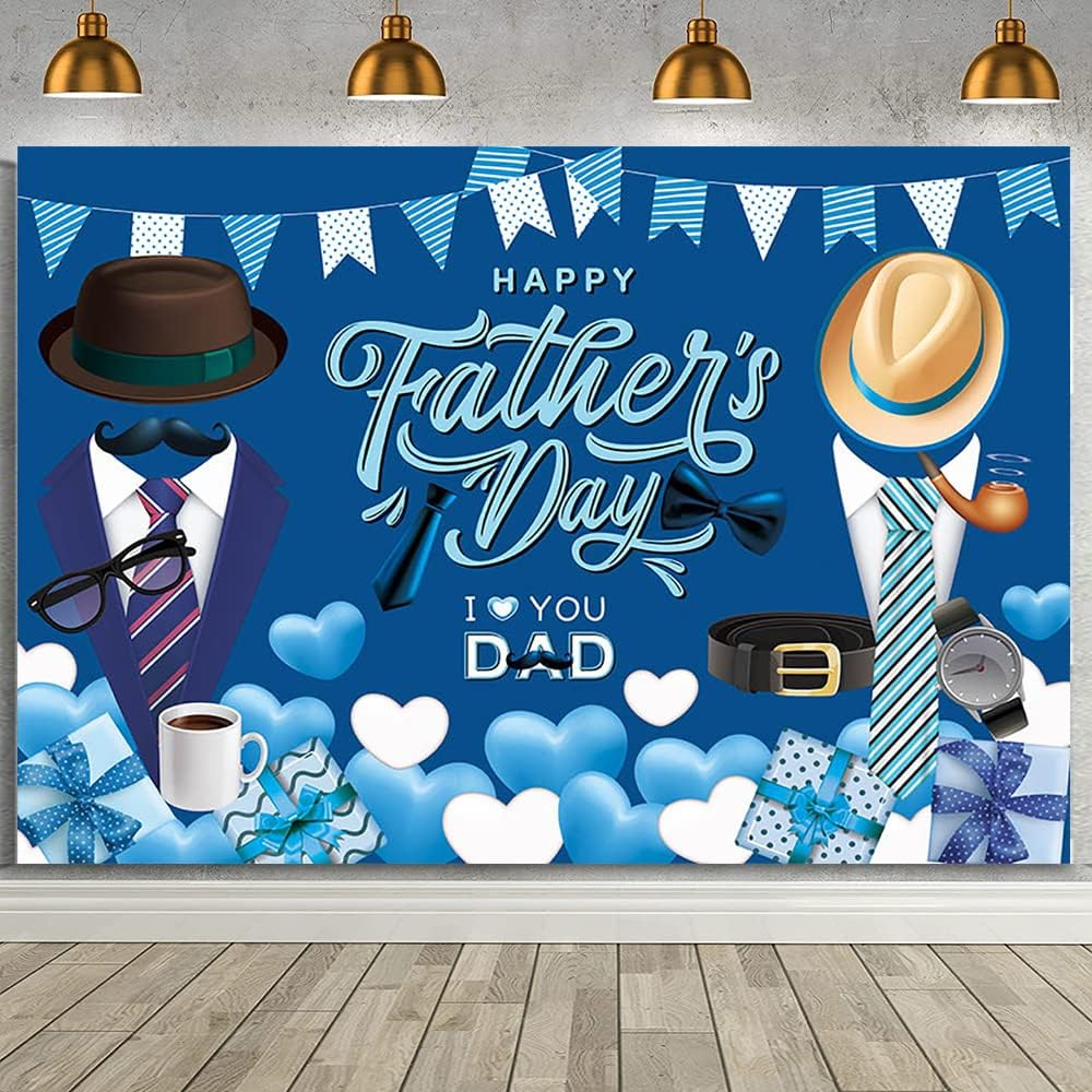Amazon.com : Happy Fathers Day Backdrop Father Day Photography Happy ...