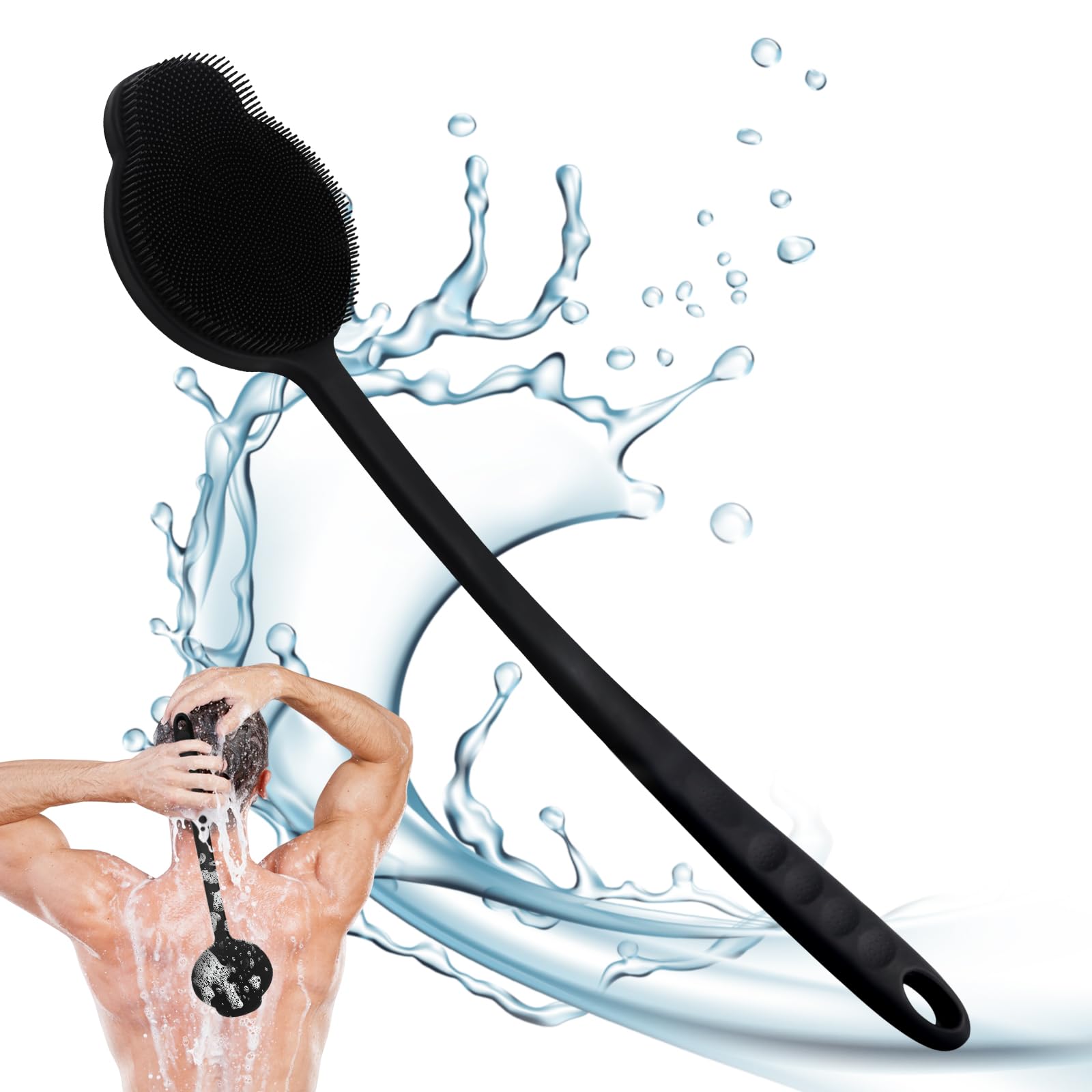 Silicone Back Scrubber for The Shower, Improved Silicone Body Scrubber ...