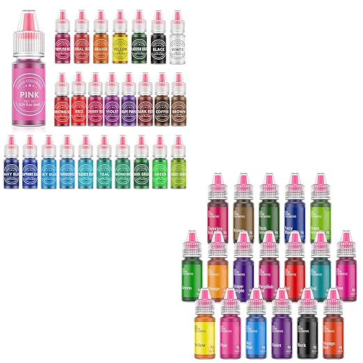 Amazon.com : 26 Liquid Food Coloring Set + 18 Gel Food Coloring ...