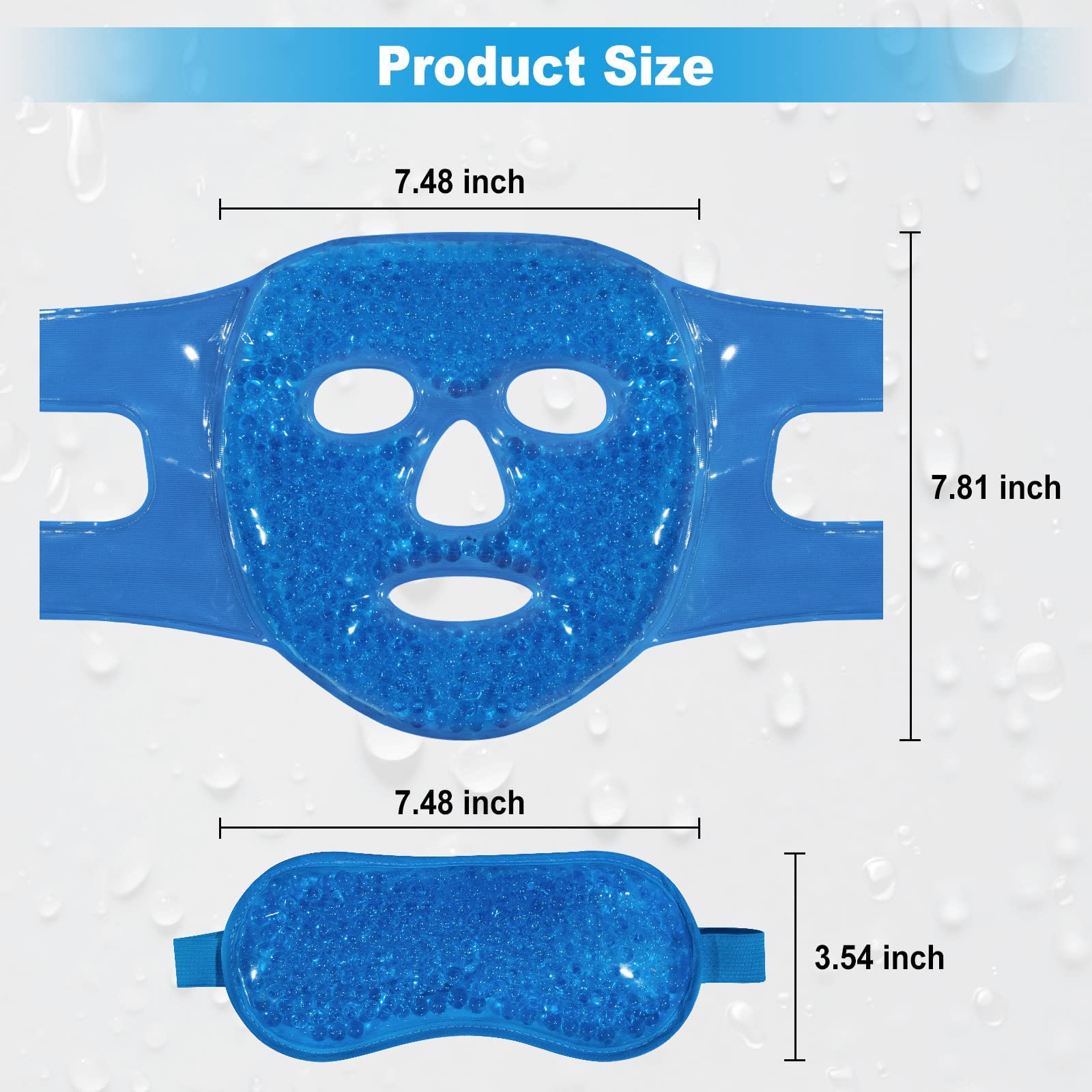 Snapklik.com : 2pcs Gel Beads Face & Eye Masks Kit Hot/Cold Mask ...