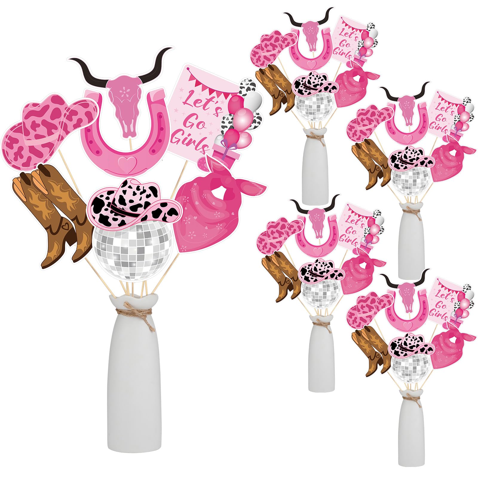 Amazon.com: Yeaqee 35 Pcs Cowgirl Party Centerpiece Sticks Table ...