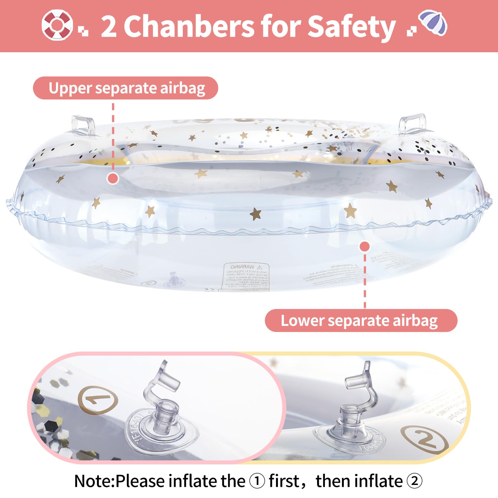 Snapklik.com : Swimbobo Inflatable Pool Floats For Kids,Rainbow Sequin ...