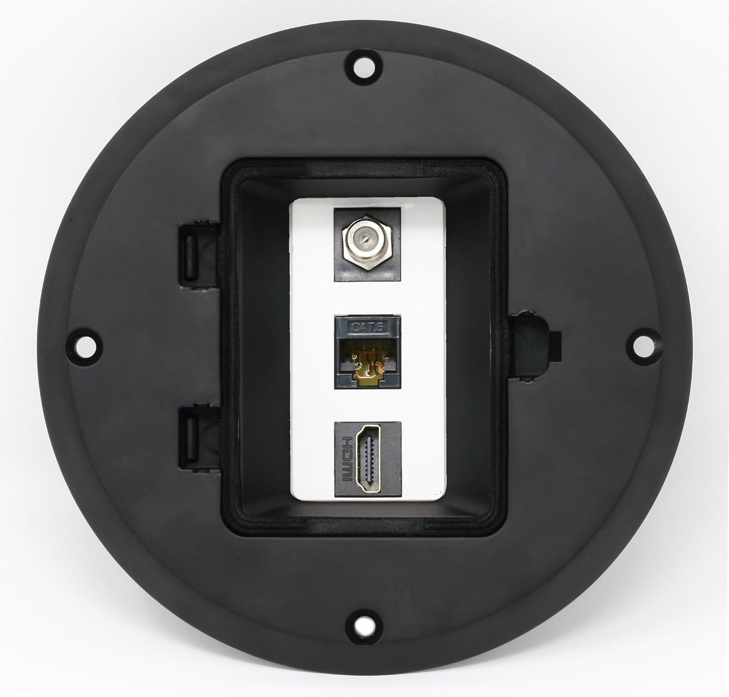 Amazon.com: RiteAV HDMI Cat6 Ethernet Coax Cable TV Floor Box - Black ...