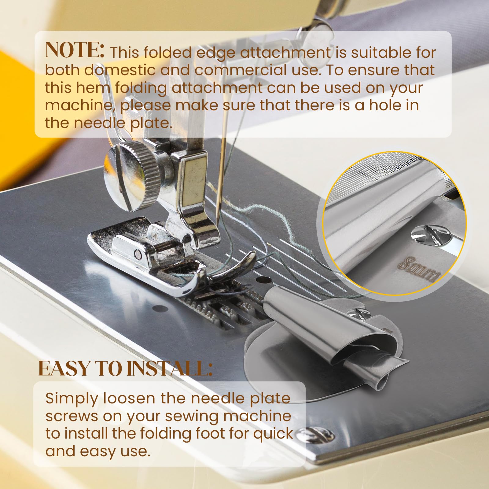 Snapklik.com : YASUOA Rolled Hem Foot Set, Sewing Machine Hemming Foot ...
