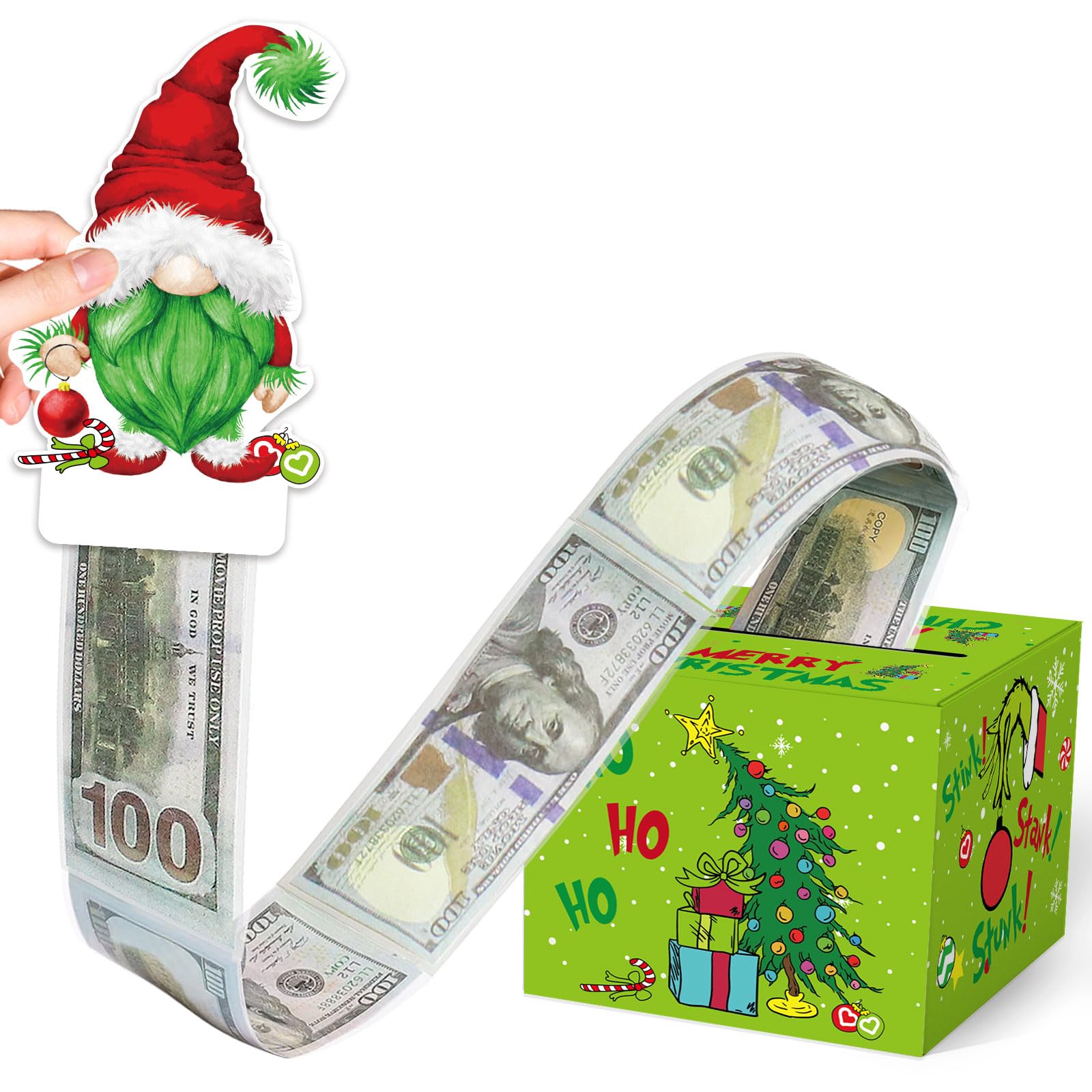 Amazon.com: GYGOT Christmas Money Box for Cash Gift Pull,DIY Christmas ...