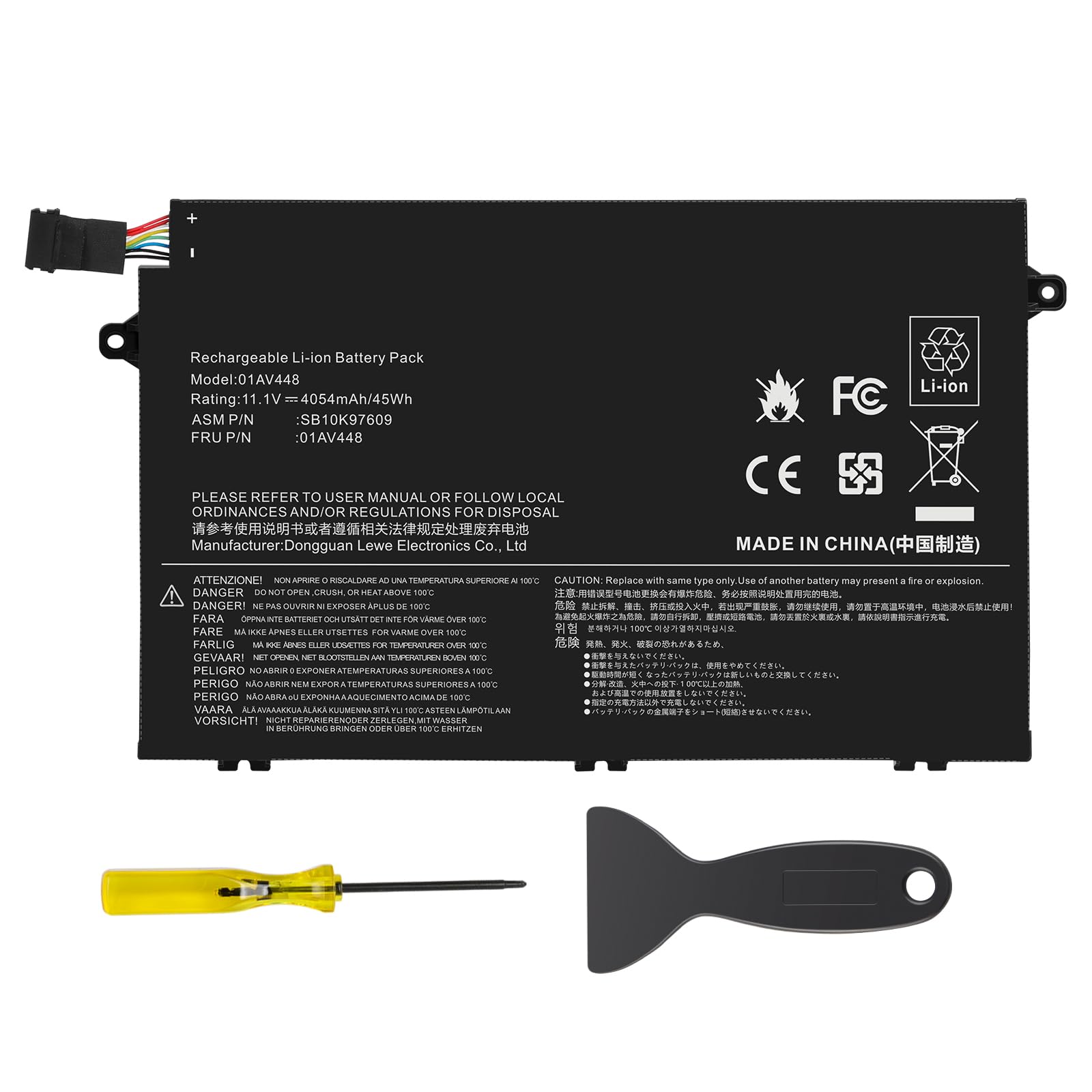 ASUNCELL 01AV448 11.1V/45Wh Laptop Battery for Lenovo ThinkPad E480 ...