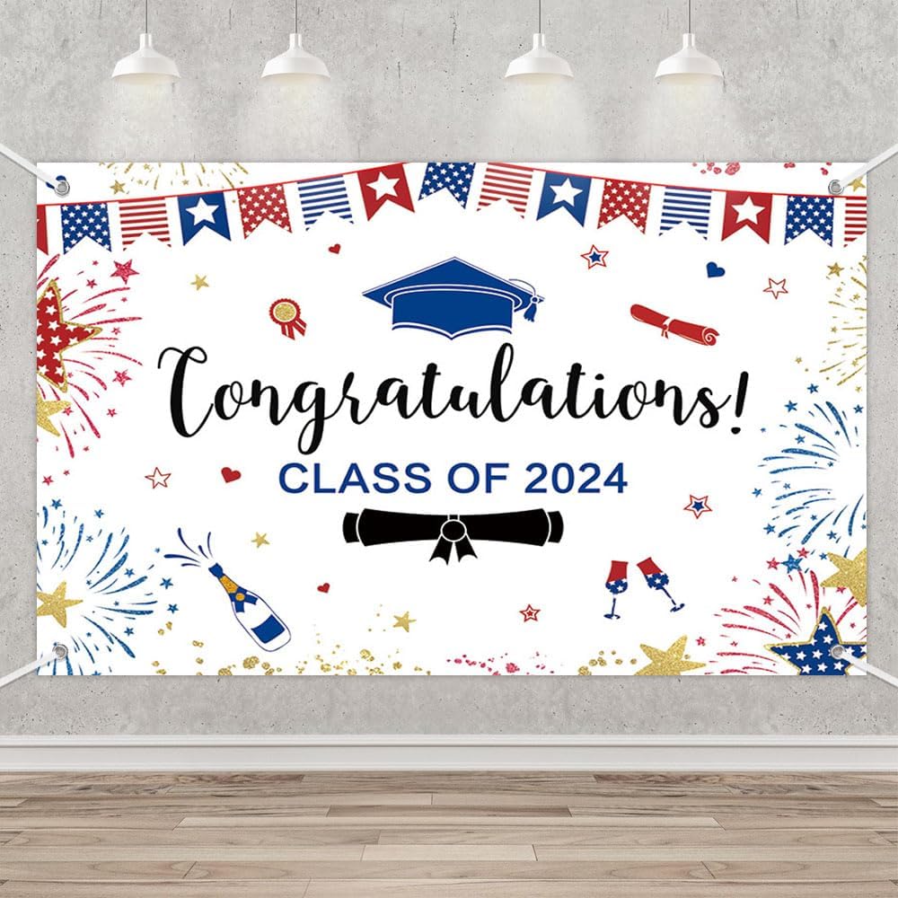 Amazon.com : Avezano Graduation Banner Congrats Grad Class of 2025 ...