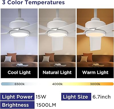 Amazon.com: VACILL Flush Mount Ceiling Fan with Light,Low Profile ...
