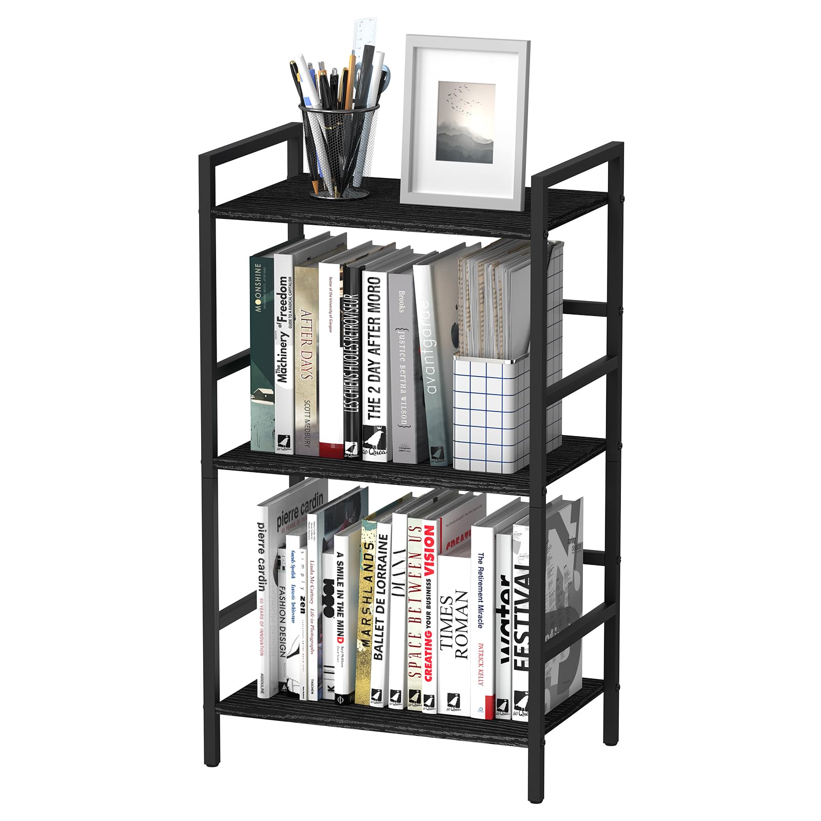 Snapklik.com : CADUKE Industrial Bookcase 3 Tier Book Shelf Organizer ...