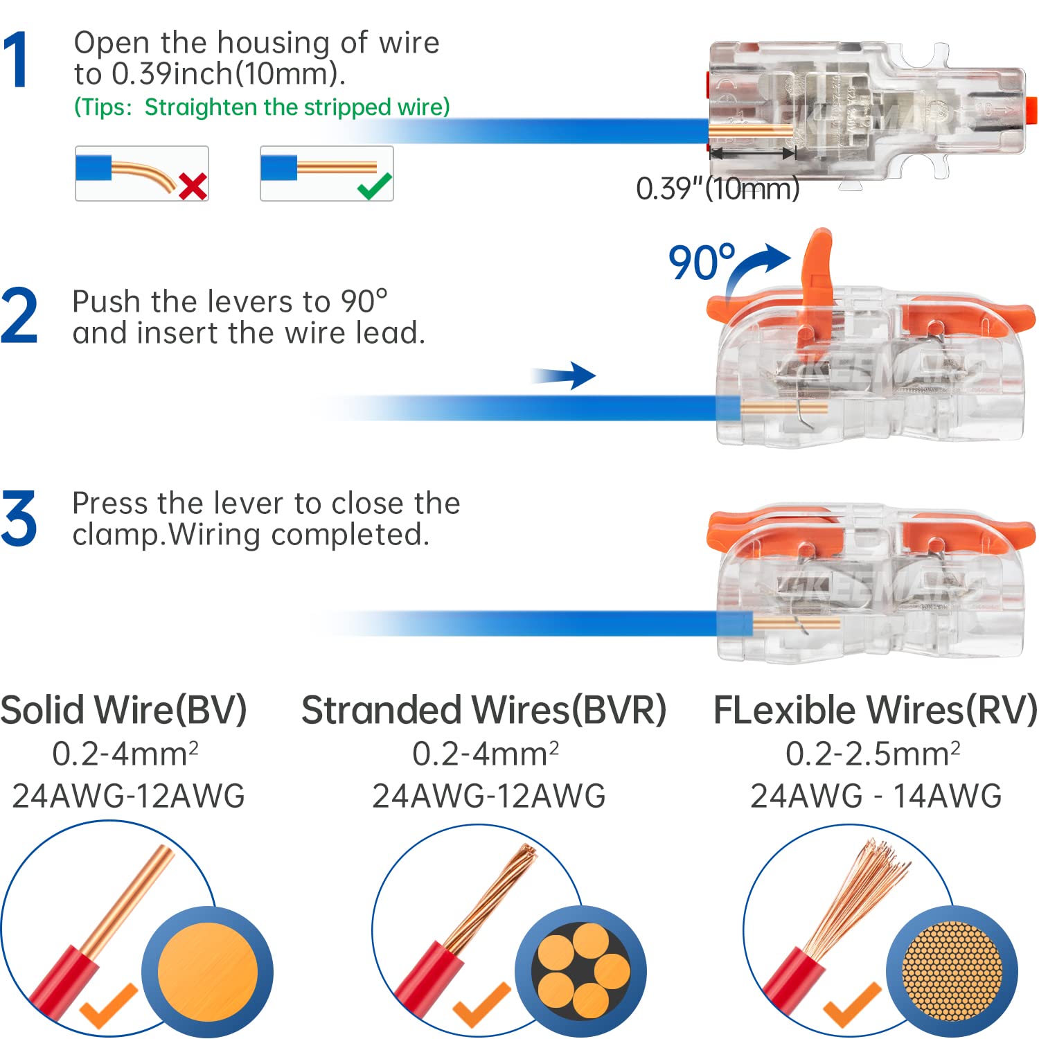Snapklik.com : GKEEMARS 26Pcs Compact Splicing Connectors Wire ...