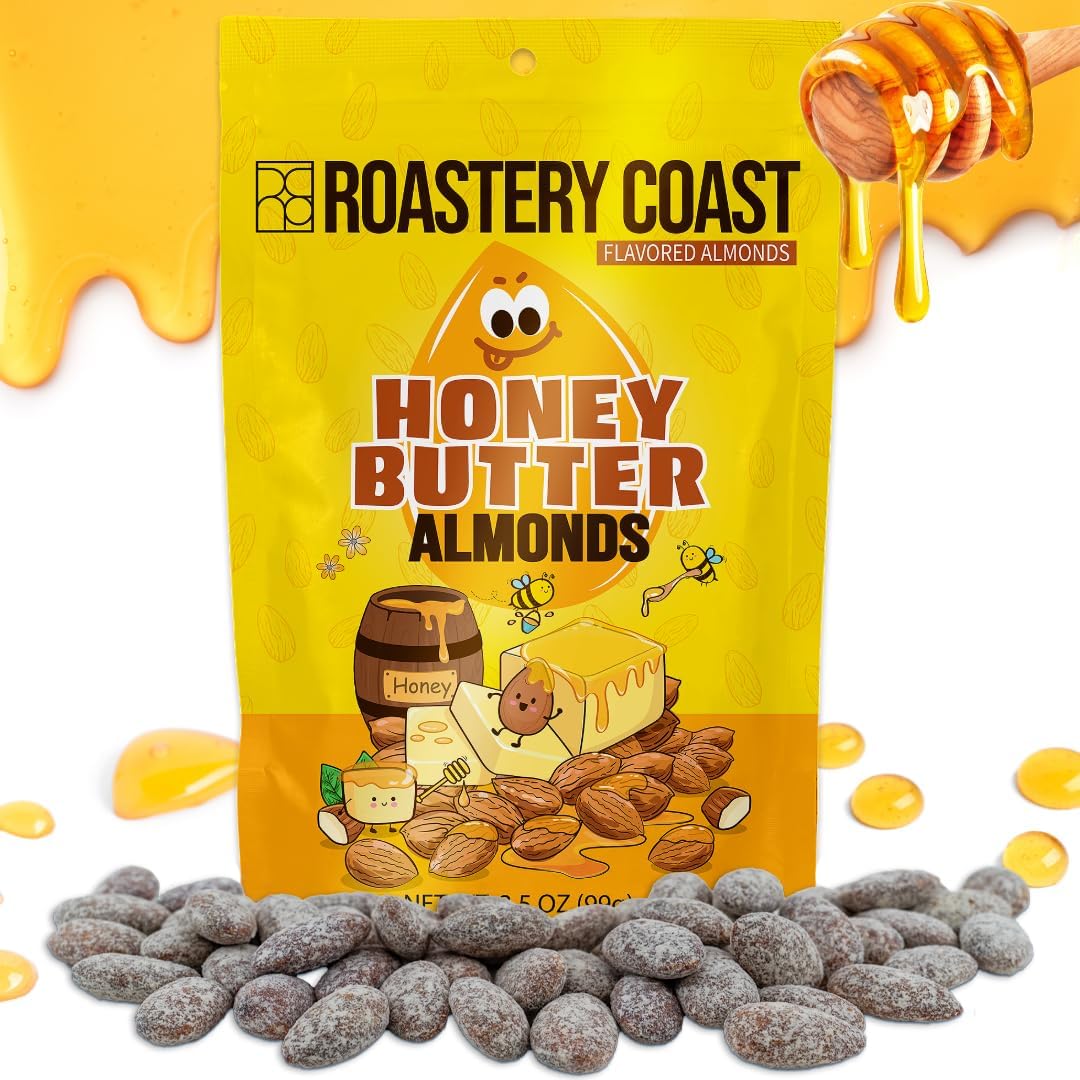 Amazon.com : Roastery Coast - Honey Butter Almonds | Sweet and Savory ...
