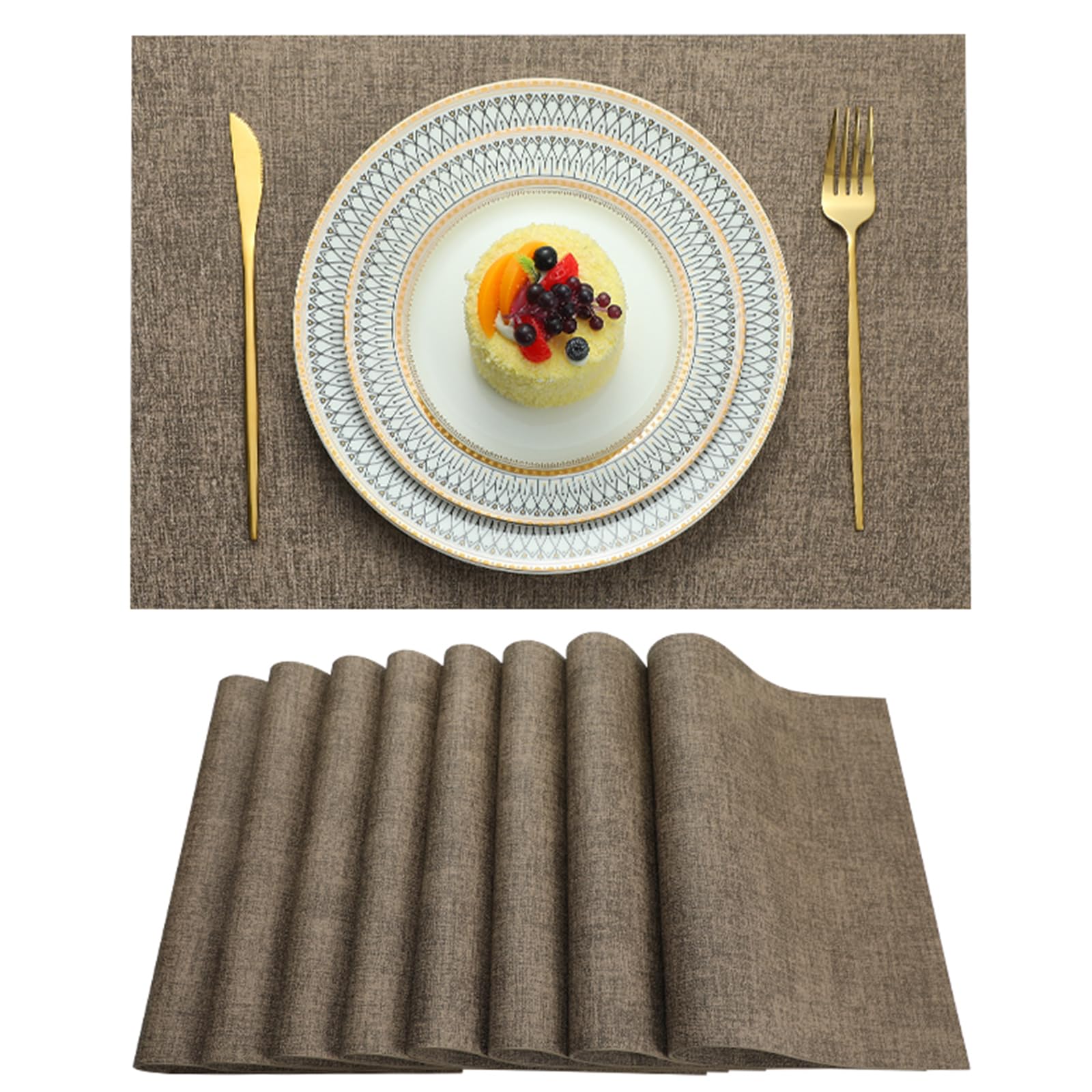 Amazon.com: LQICAI Placemats Set of 6 Washable Heat Resistant Place ...