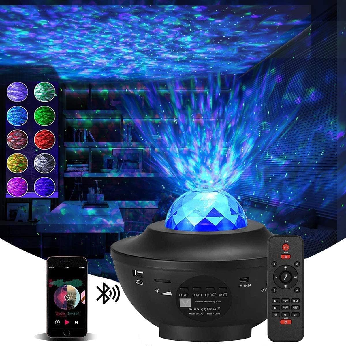 Sky Projector Night Light, LED Star Galaxy Projector with WiFi App ...