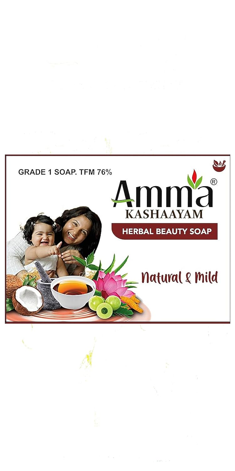 Buy AMMA Kashaayam | Herbal Beauty Soap | Natural & Mild | GRADE 1 WITH ...