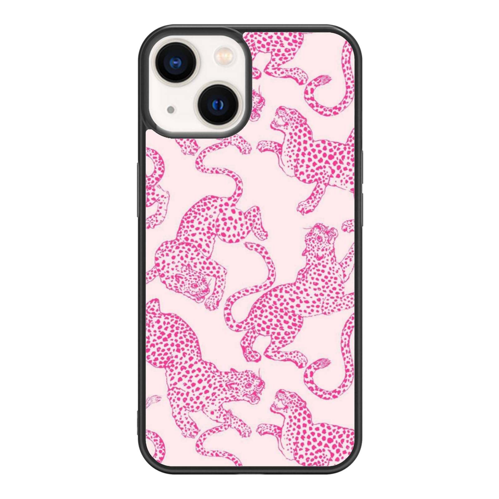 Amazon.com: Onemiliayears Pink Cheetah Print Leopard Tiger Phone Case ...