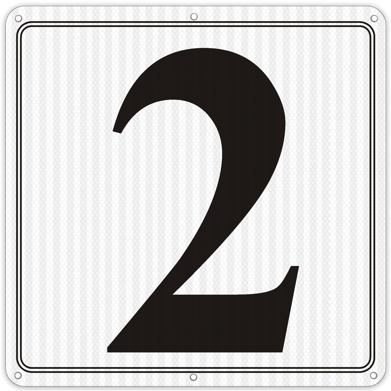 Amazon.com: i-CowFun Reflective Aluminum Number Signs 2, Metal 12" X 12 ...