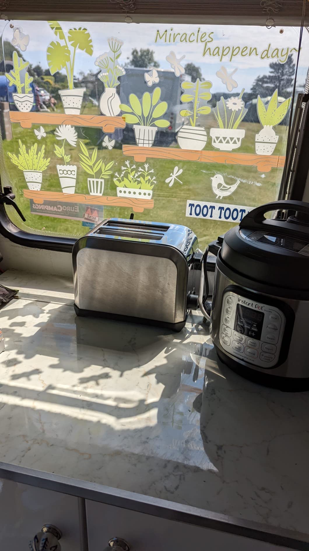 Double-Sided Plant Stickers Window Decor Decals, Green Plants Wall ...