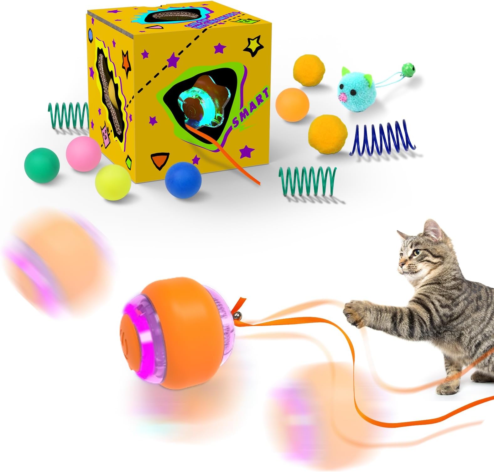 Amazon.com : BENTOPAL Cat Toys Interactive Puzzle Box Game, Maze ...