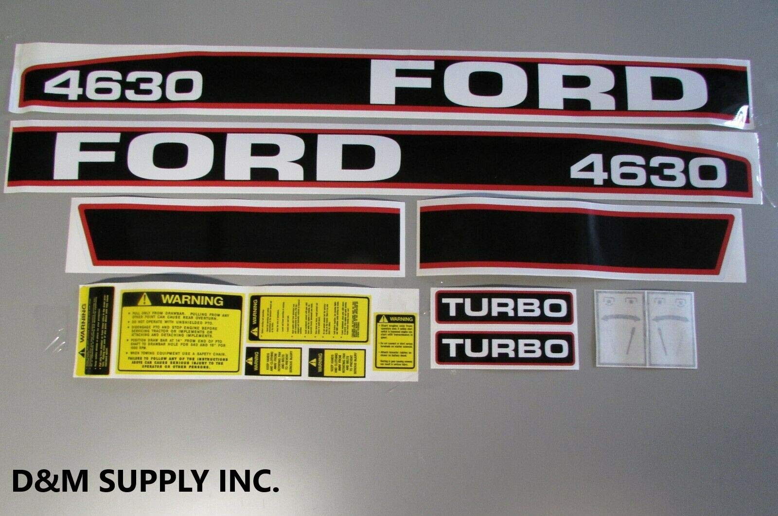 Amazon.com: D&M to fit Ford Tractor 4630 Decal Set : Automotive