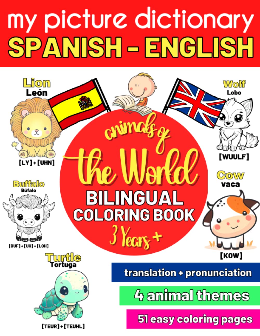My picture Dictionary Spanish - English : Animals of the World ...