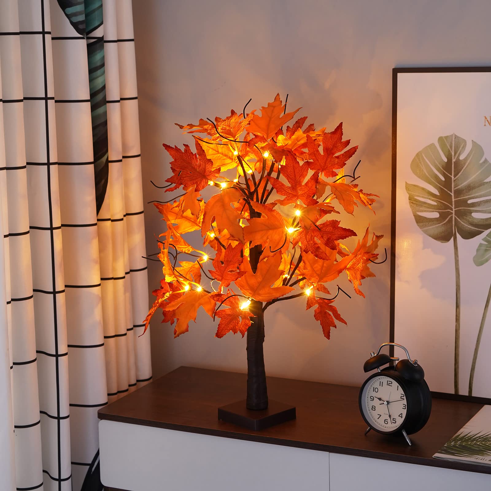 MEDOYOH 24LEDS Maple Leaf Tree Light, 60cm/23.62in Height Warmwhite ...