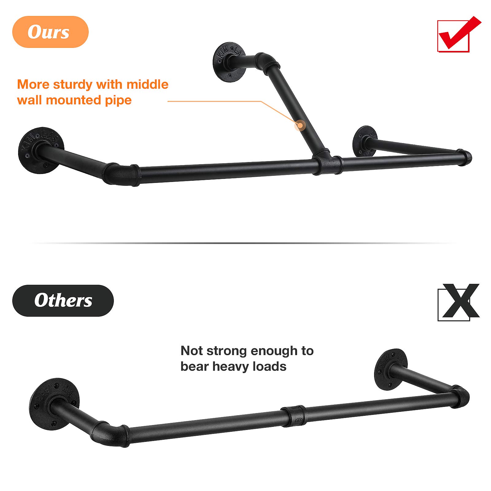 Clothes Rack Heavy Duty For Hanging Clothes Industrial Pipe Closet clothes-rack-heavy-duty-for-hanging-clothes-industrial-pipe-closet