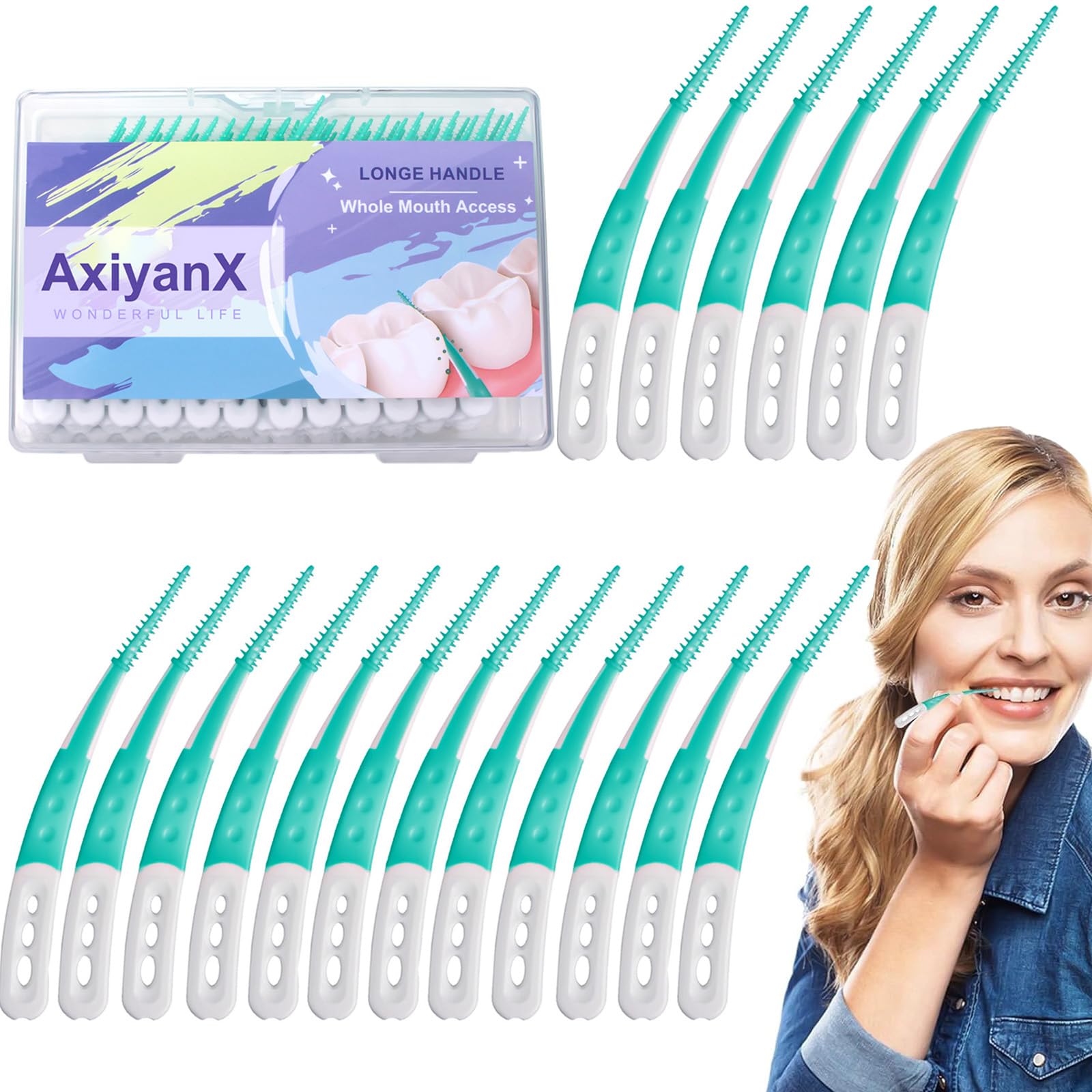 Amazon.com : AxiyanX 84PCS Portable Soft Dental Floss Picks,Soft Silica ...