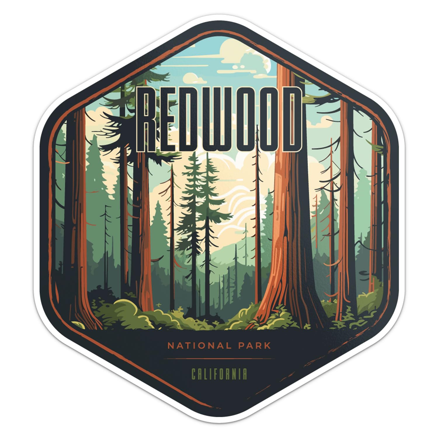 Amazon.com - Redwood National Park Sticker - Waterproof Vinyl Decal for ...