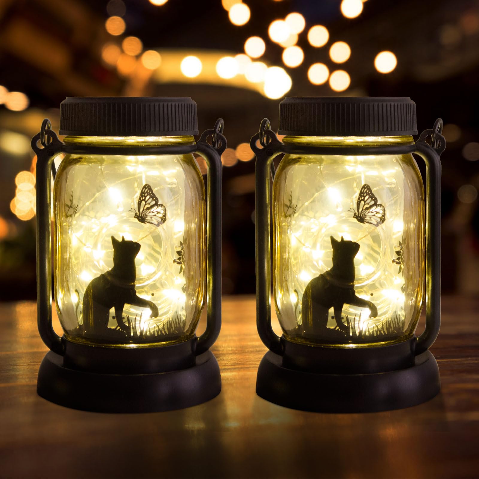 Amazon.com : Kyoryuger 3in1 Cat Solar Lanterns 2PACK Cat Lover Gifts ...