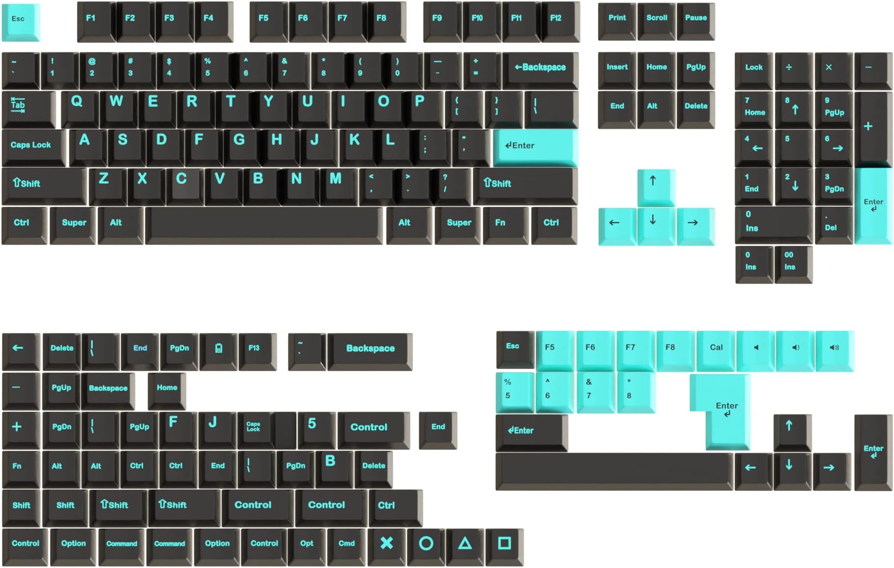 Amazon.com: KEYMECHER PBT Custom Keycaps Compatible with Cherry MX ...