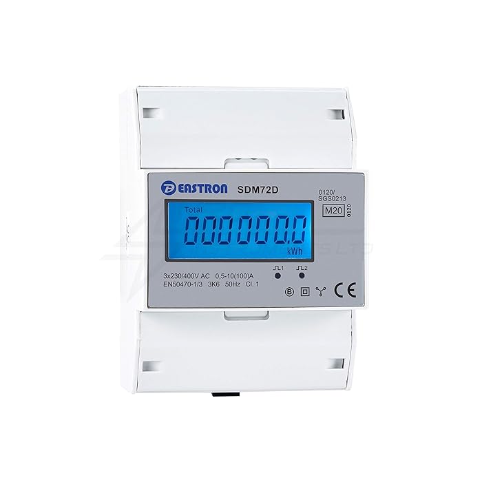 Buy SDM72D Three Phase, Electric Energy Meter,100 Amp kWh Din Rail ...