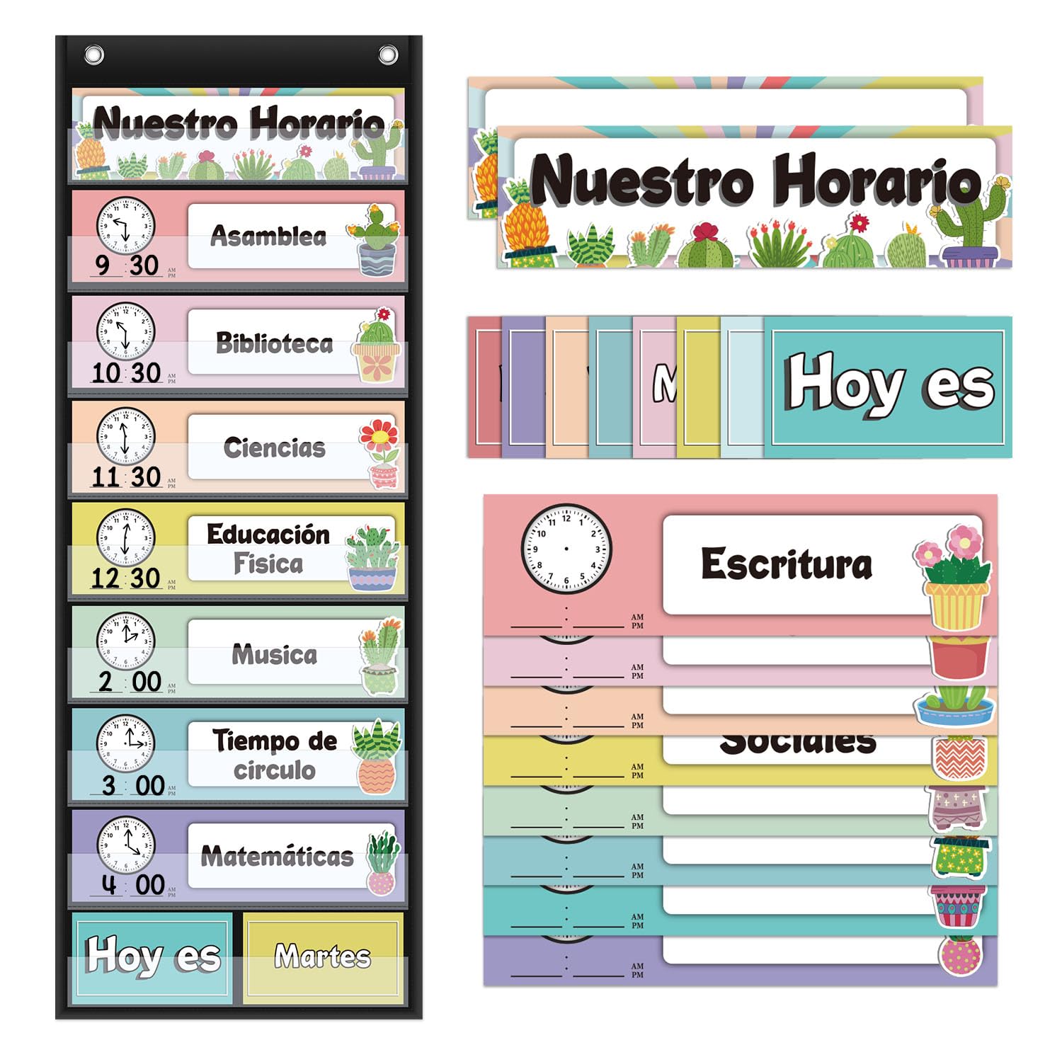 Daily Routine Clipart Spanish