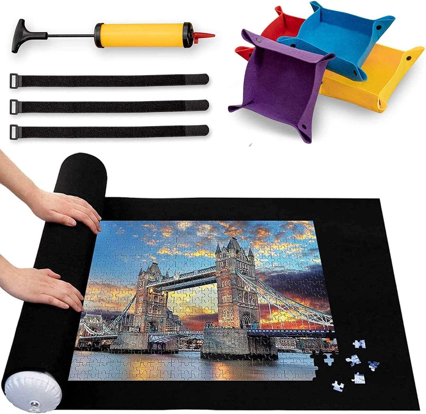 Lavievert Jigsaw Puzzle Mat Roll Up, Portable Puzzle Board Puzzle ...