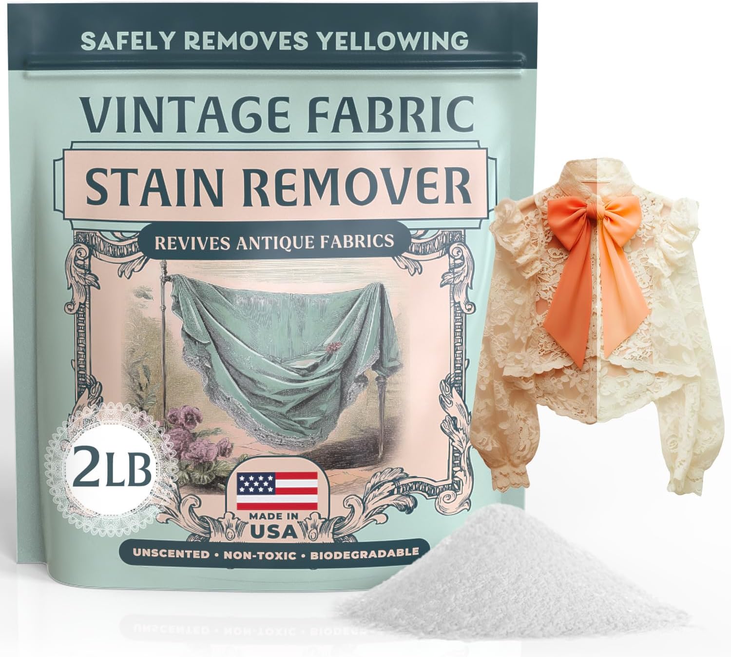 Amazon.com: [2lb] Vintage Fabric Stain Remover - Safely Cleans Retro ...