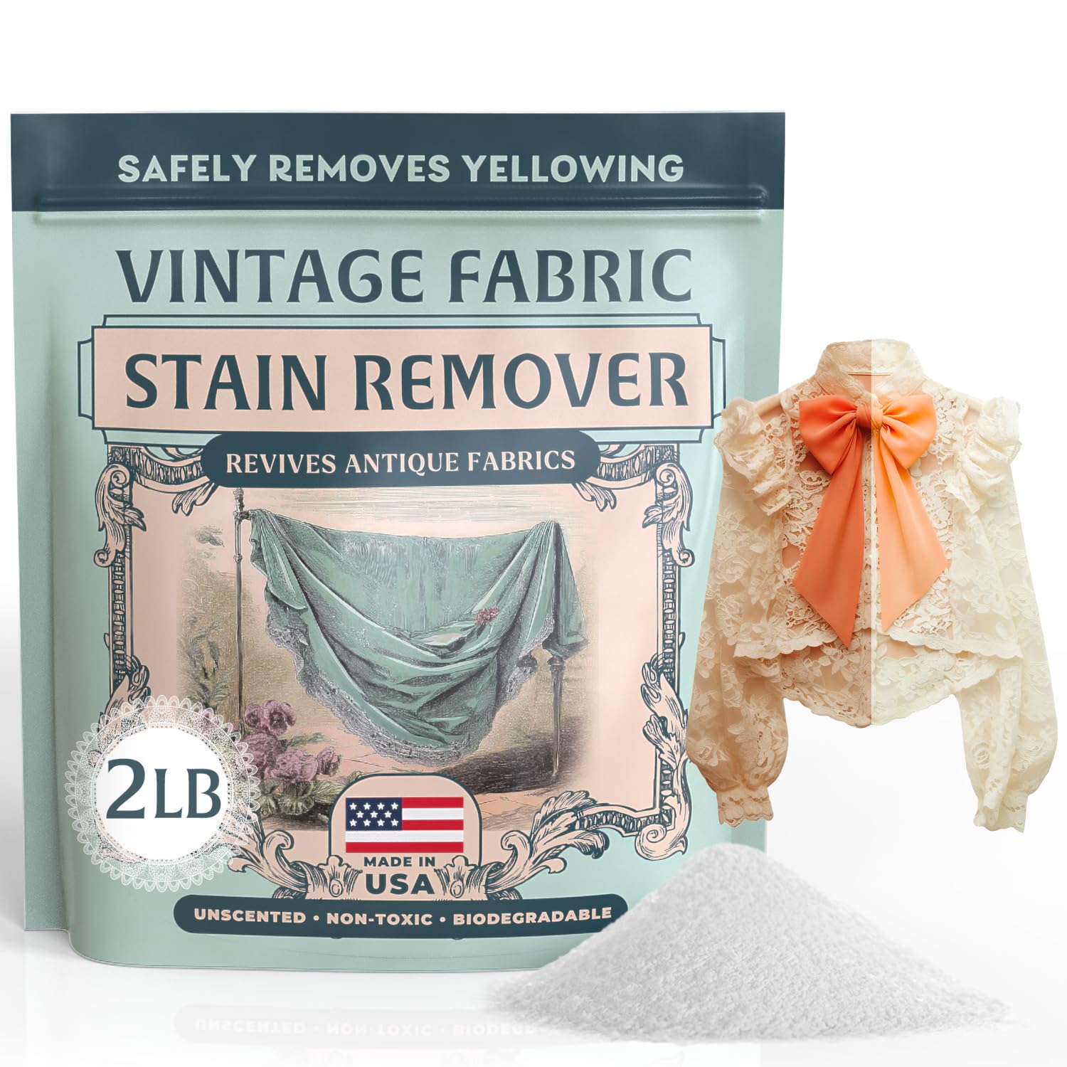 Amazon.com: [2lb] Vintage Fabric Stain Remover - Safely Cleans Retro ...