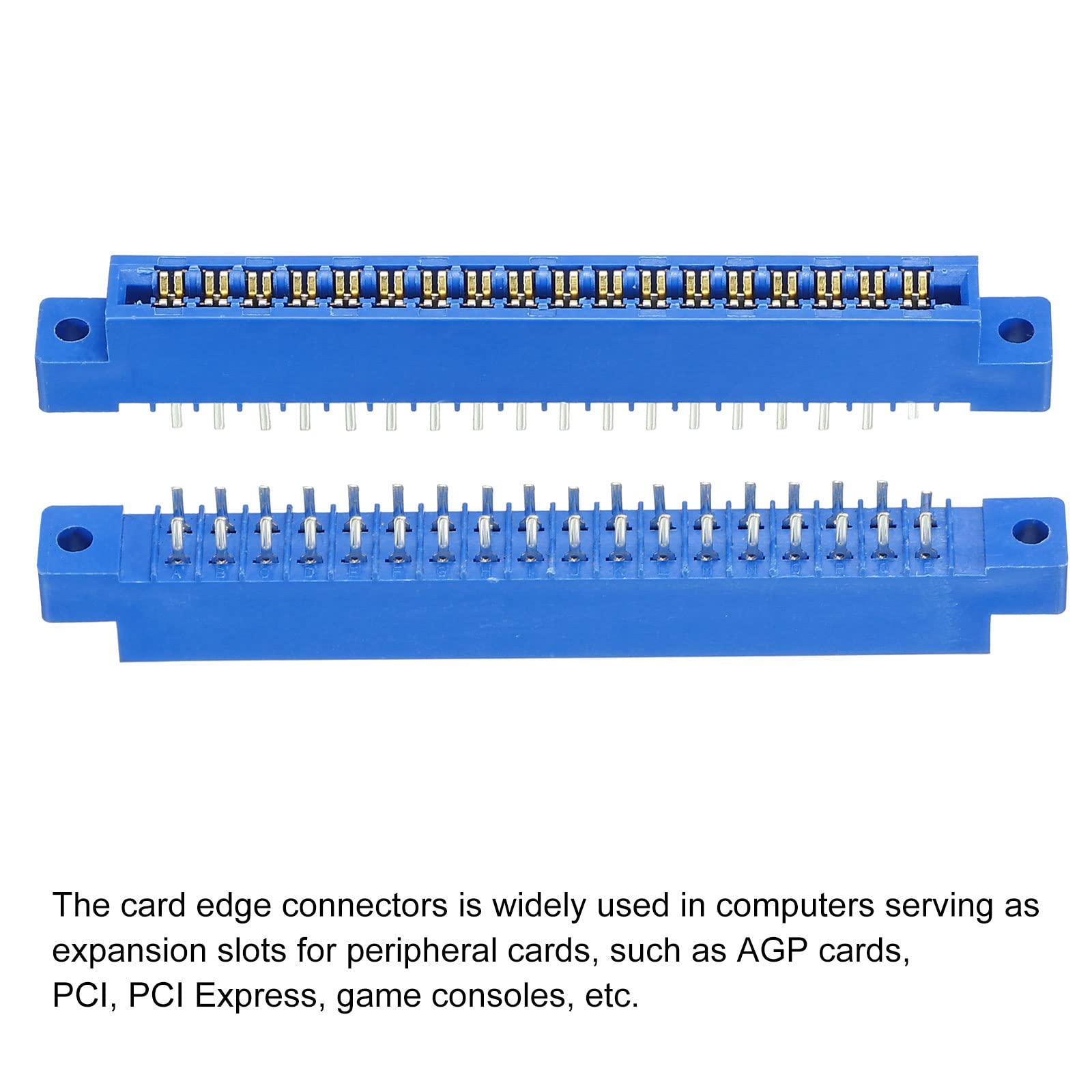 Circuit Board Uxcell Card Edge Connector Blue Socket 20 Pin 3.96mm ...