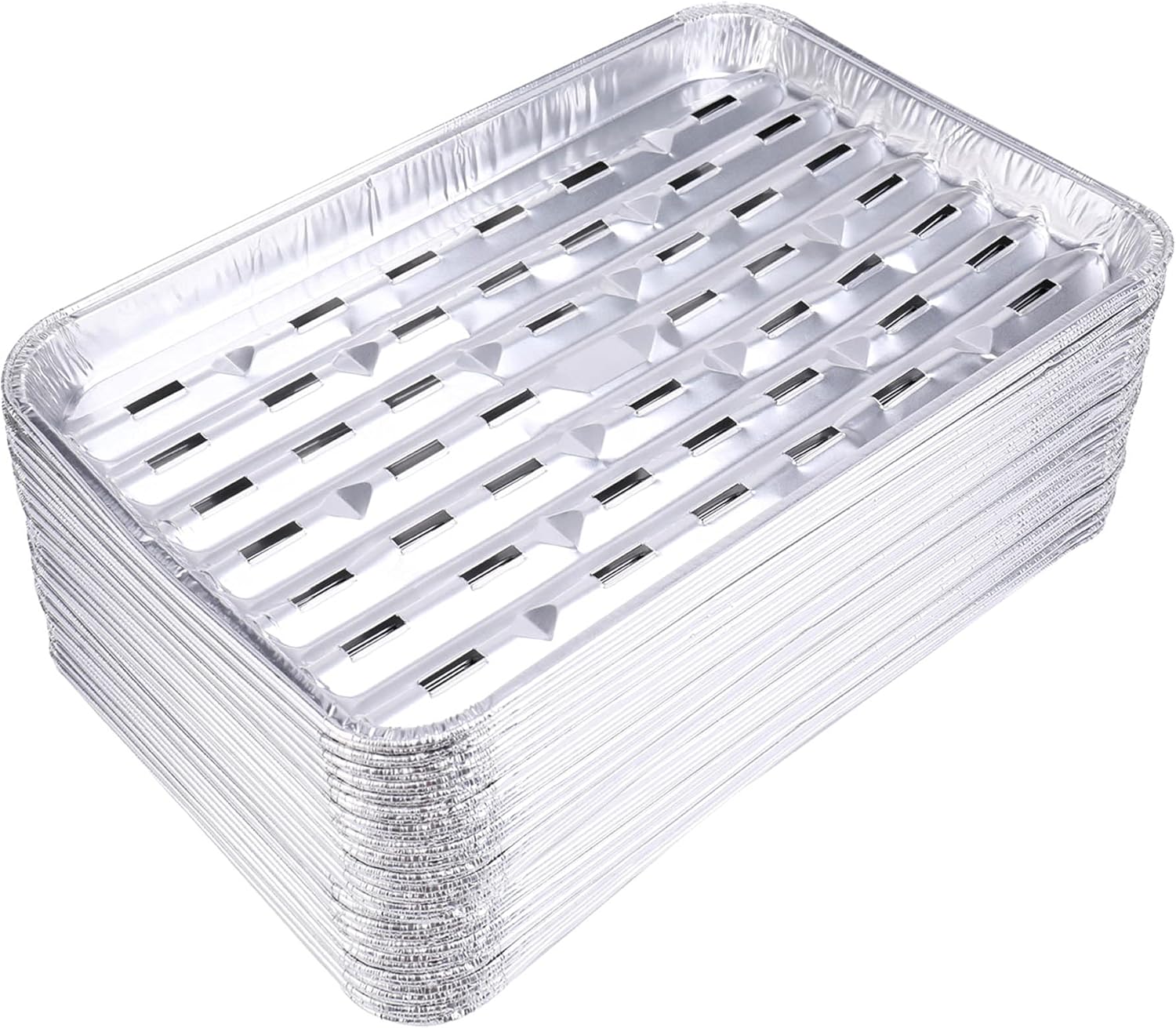 Bekith 30 Pack Disposable Barbecue Tray Aluminum Grill Containers 13.4 ...