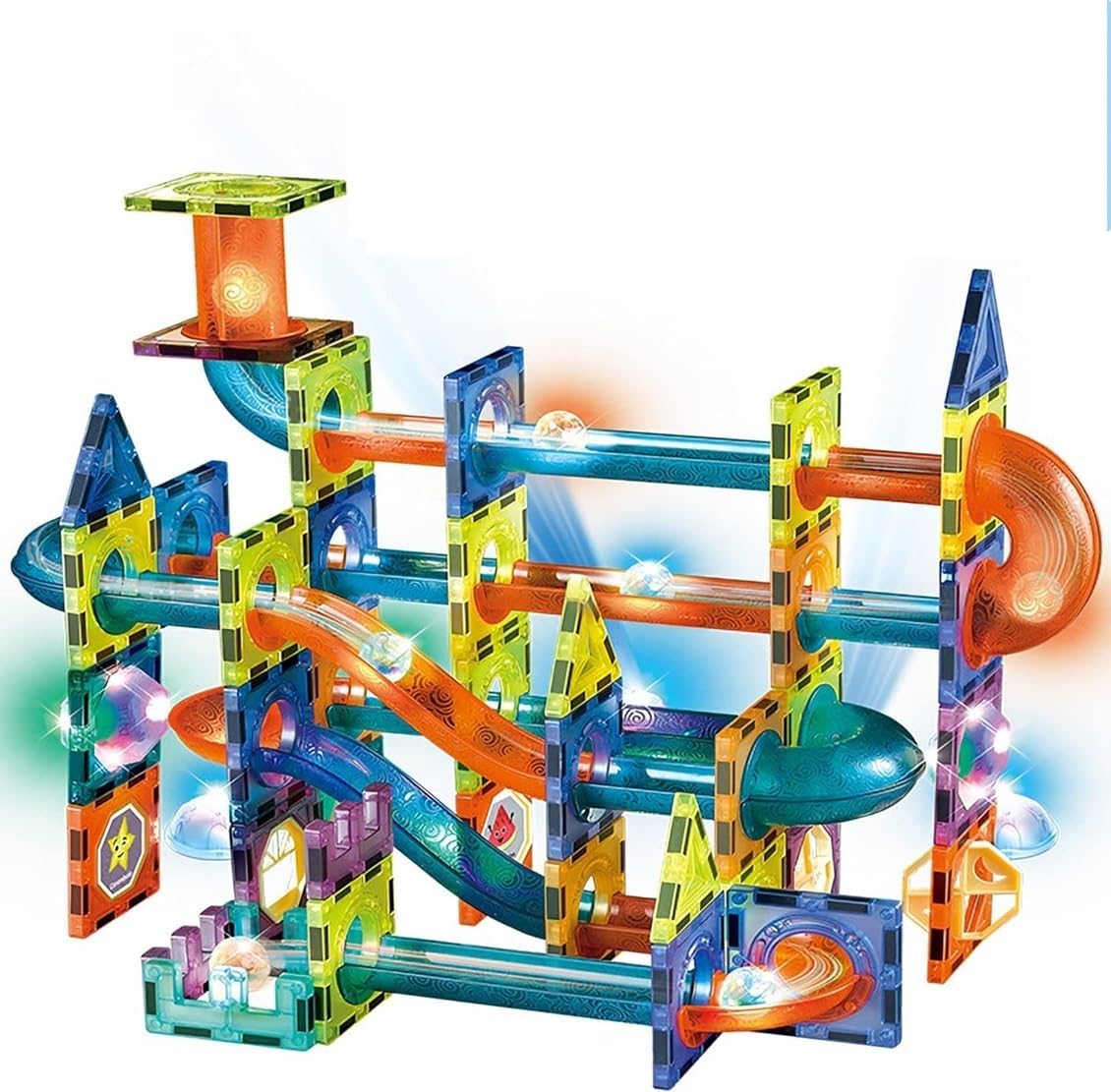 Blix Marble Run - 1, 118 Piece Construction Set, Design and Build Your ...