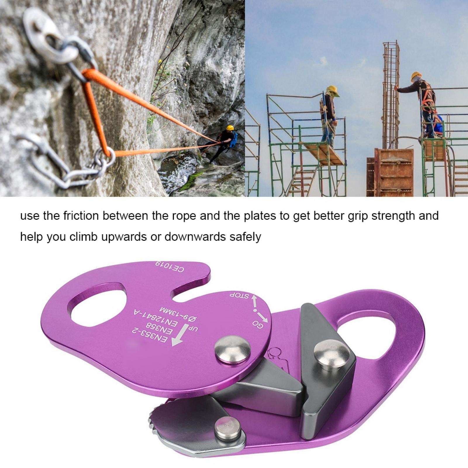 Buy Alomejor 22KN Climbing Stop Descender Self-braking Rappelling Belay ...