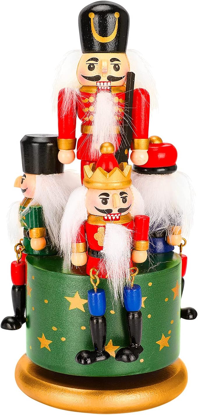Amazon.com: 12" Animatronic Music Box Nutcracker Figure with Drum ...