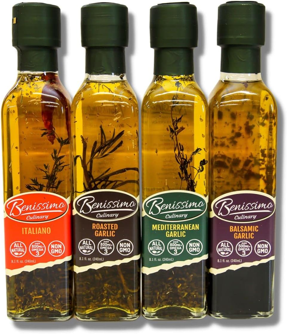 Amazon.com : Benissimo Herb Infused Cooking Oil Chef Pack, All Natural ...