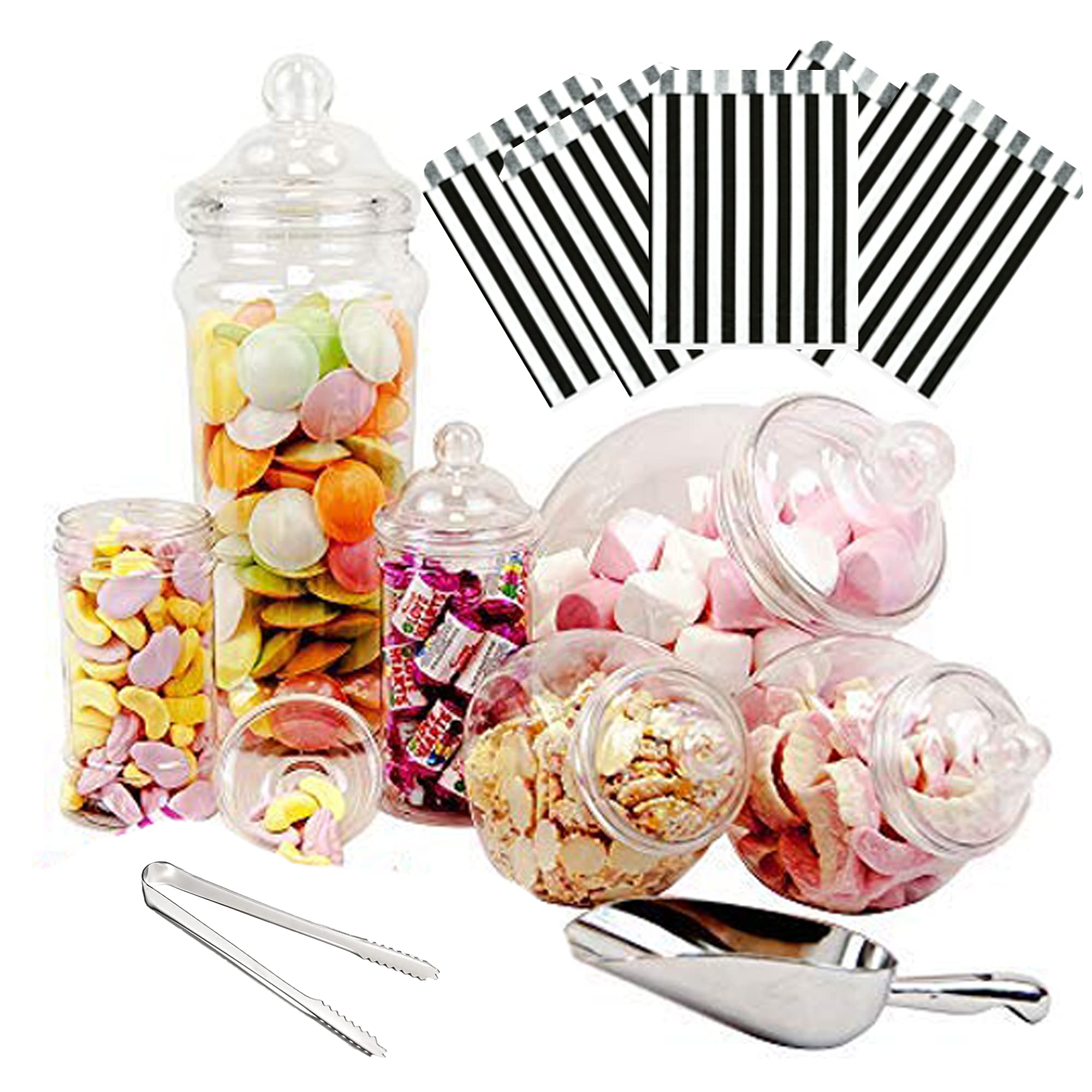 Purple Square 6 Jar Retro Pick & Mix Victorian Sweet Shop Candy Buffet ...