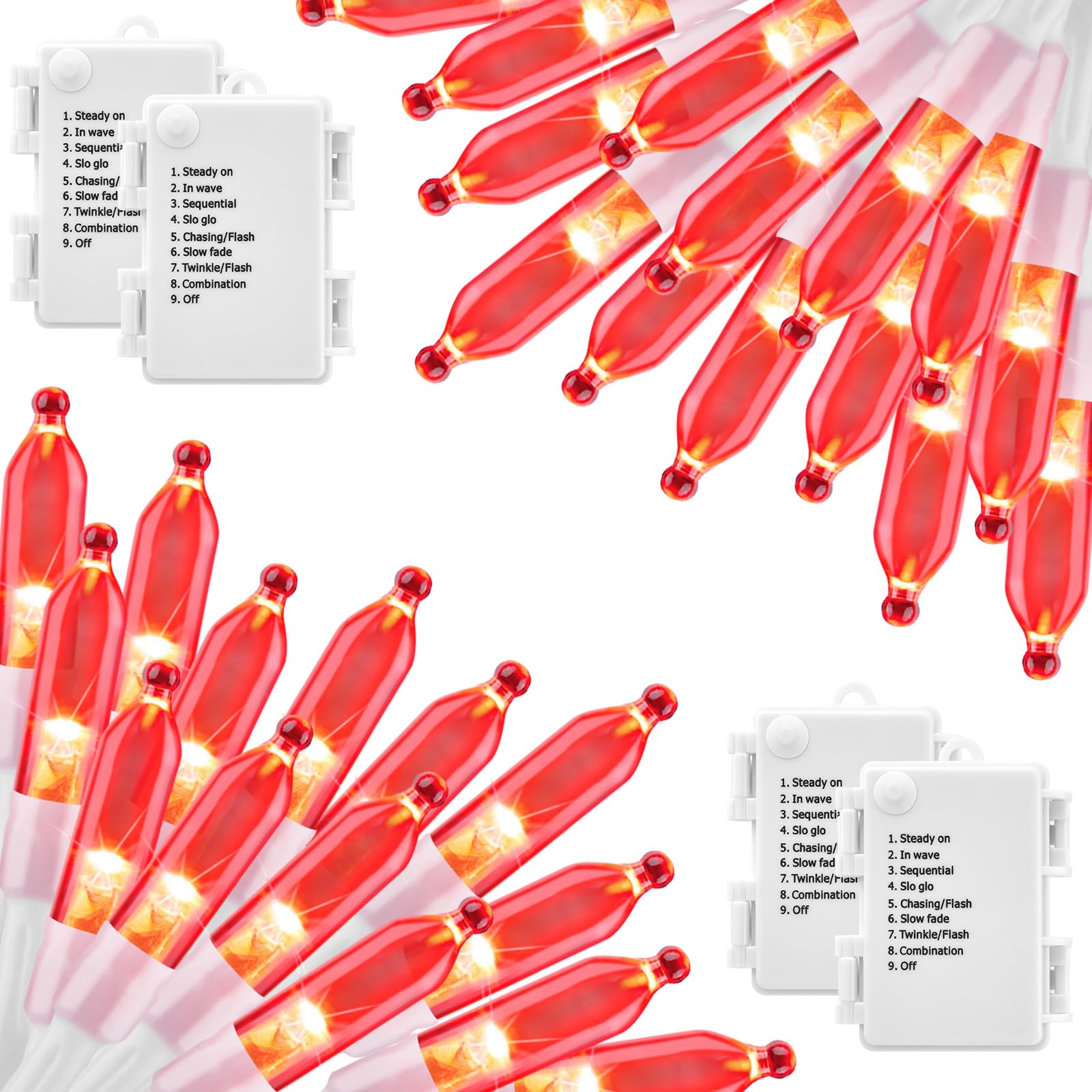 Amazon.com: Valentine's Day String Lights Battery Operated, 4 Pack 8 ...